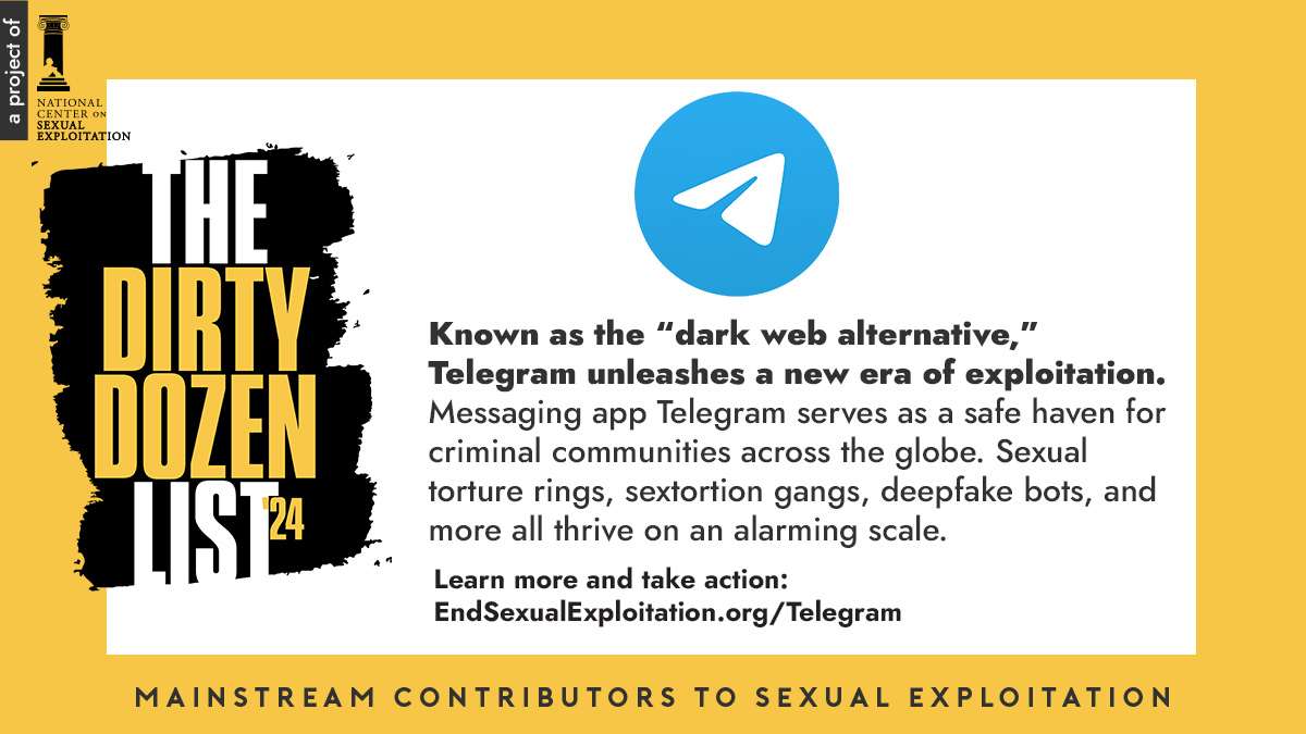 Encourage DOJ to Investigate Telegram for Child Sexual Abuse and ...